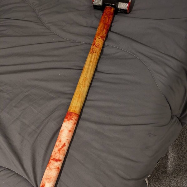 Realistic Baseball Bat Movie Prop PU Fake Blood Barbed Wire Negan Dead ...