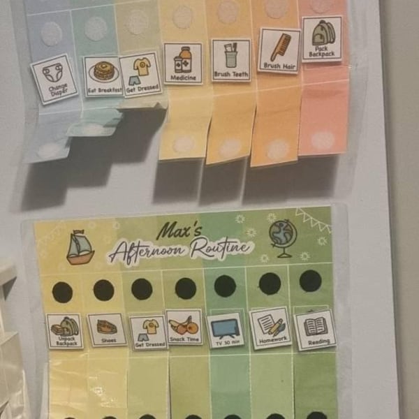 Chore Chart for Kids, Morning, Afternoon & Evening Routine Chart ...