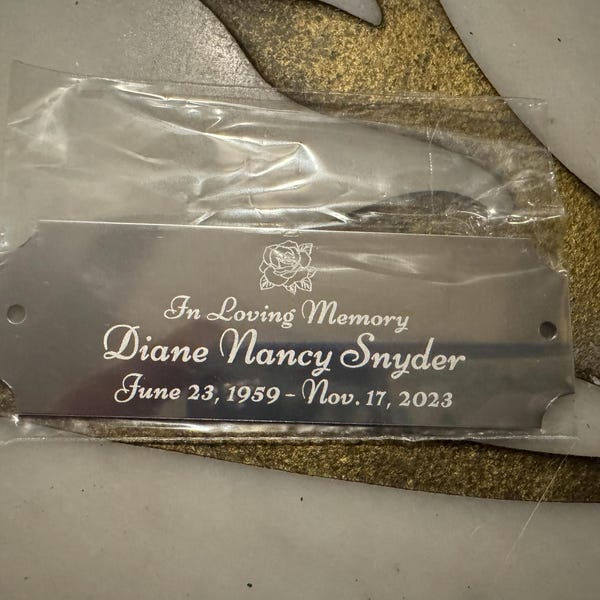 Engraved Silver Plate, Bright Silver Aluminum Plaque Engraving Trophy ...