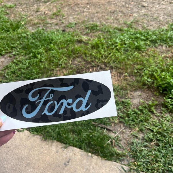 Ford Logo Overlay Emblem Decals. Black and Red. Rear Tail Gate Decal ...