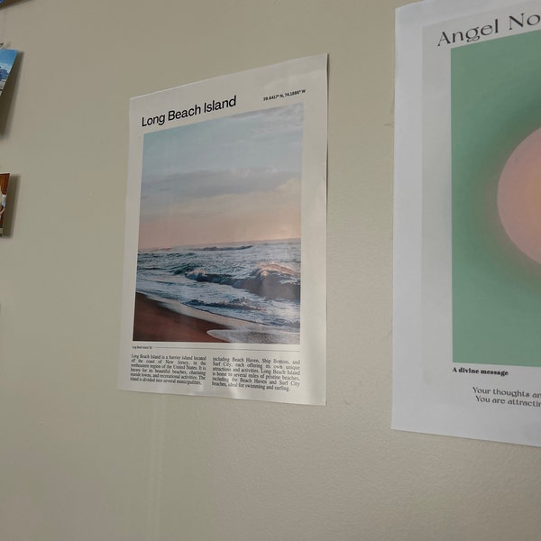 Long Beach Island, NJ Poster | Travel Poster | Vintage Long Beach ...