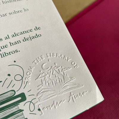 Custom Book Embosser, Personalized Library Stamp/book Lover Gift, Form ...