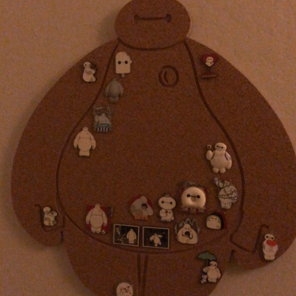 Baymax Cork Board With Engraved Detailing. Baymax Pin Display. Disney ...