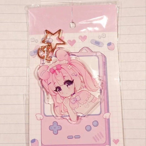 Kawaii Friends - 2.5" Inch Clear Acrylic Keychains - Kuro / Mel / Cinna ...