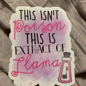 Yzma Extract of Llama Vinyl Laptop Water Bottle Car Sticker - Etsy