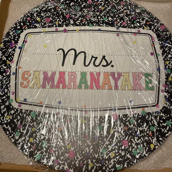 Personalized Teacher Door Sign: Composition Notebook Classroom Decor - Etsy