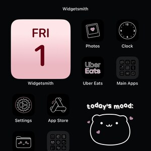 IOS 16 App Icons 540 Icons Cute Kawaii Purple Goth Bunny Cartoon Anime ...