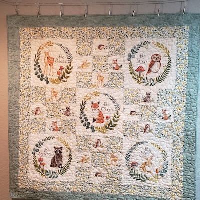 PDF Pattern, Effie's Woods Panel Pattern, Easy and Fast Baby Quilt ...