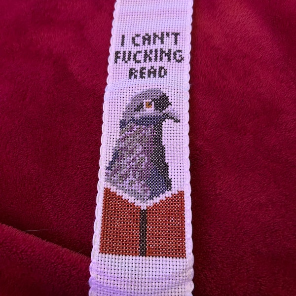 Snarky Pigeon Cross Stitch Bookmark Pattern PDF Bird Embroidery Funny ...