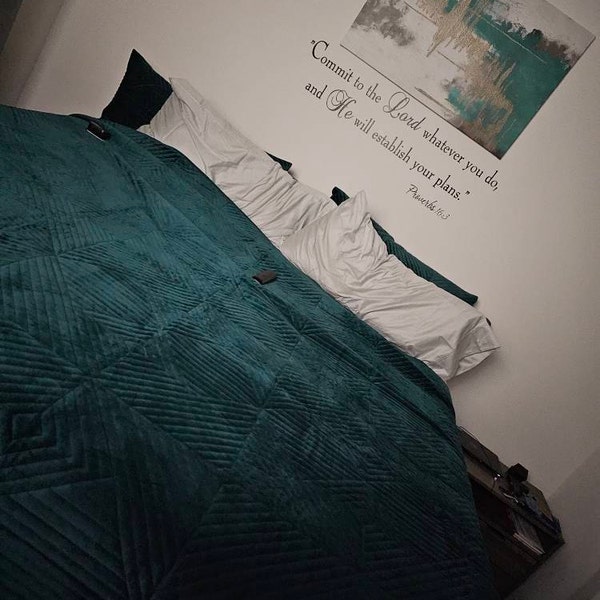 Christian Faith Stickers Headboard Scripture Wall Decal - Commit to the ...