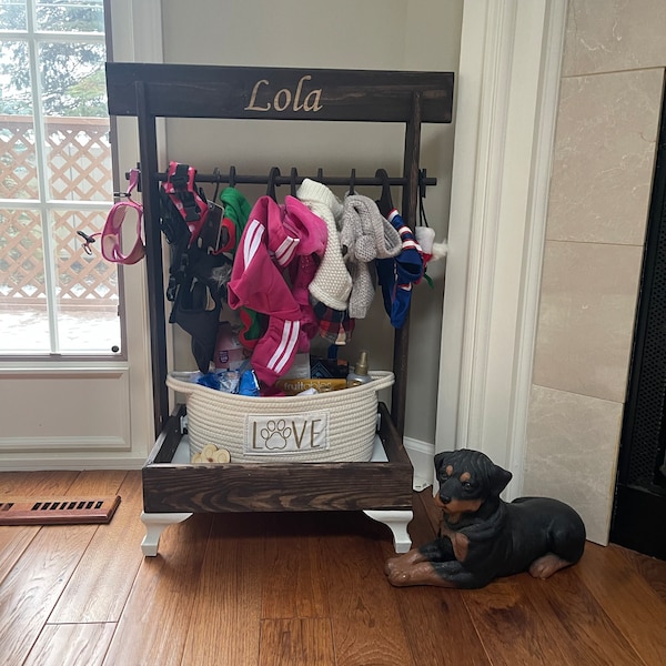 Dog Clothes Wardrobe, Pet Closet Organizer, Rack for Pets/dolls/baby ...