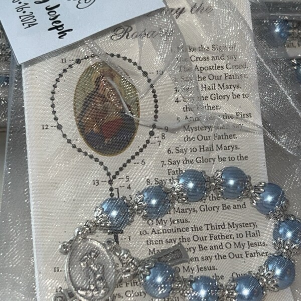 Bulk Rosary Giveaways Pocket Rosaries Baptism Giveaways Favors Crystal ...