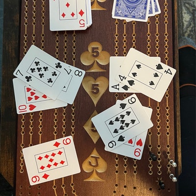 Large Peg Perfect Hand 29 Cribbage Board, OR, Customize It and Replace ...