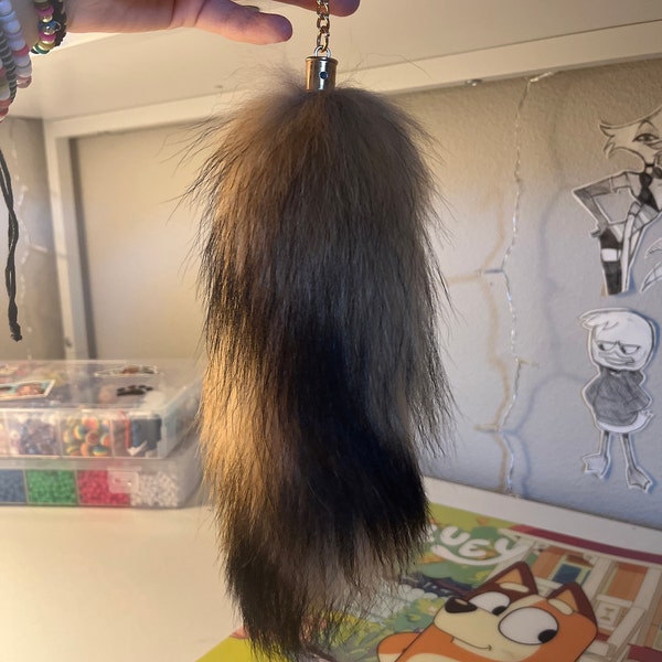 Tanuki Tail Keychain - Etsy