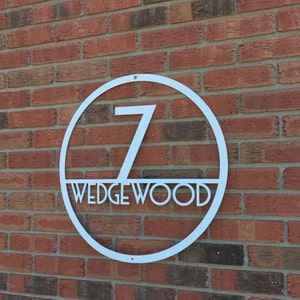 Modern House Number Address Sign, Modern Address Plaque, Modern Metal ...