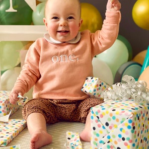 Personalised Birthday Jumper Embroidered 1st Birthday Top | Etsy