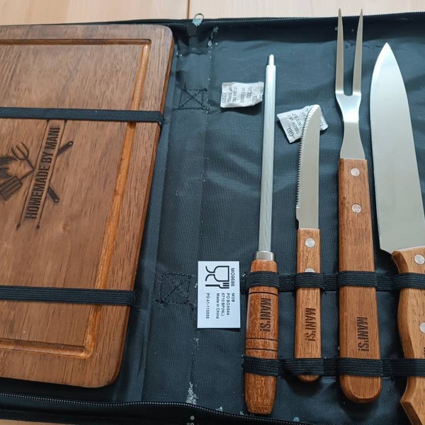 Personalized Grill Set, Laser Engraved BBQ Tools With Carrying Case ...