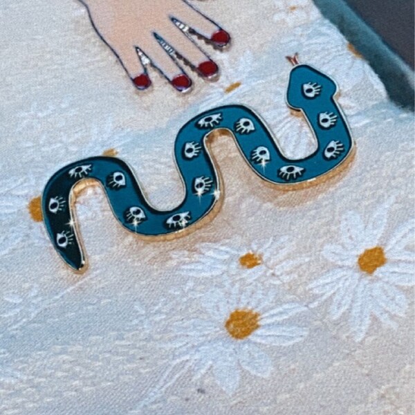 Snake Pin - Evil Eye - Enamel Pins - Eyes - Snakes - Halloween - Pin ...