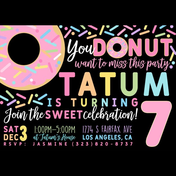 Donut Name Sign Chalkboard, Girl Donut Birthday Game Poster, Whats Your ...