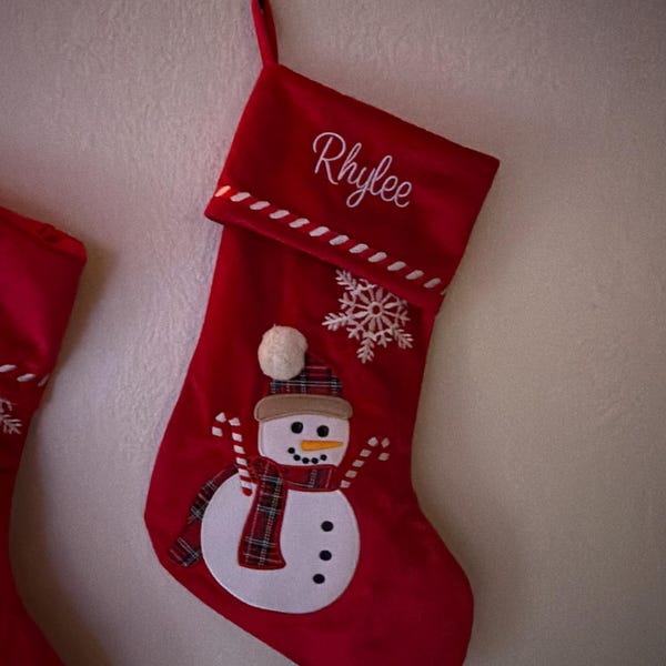 Candy Cane Character Personalized Christmas Stocking, Family Christmas ...
