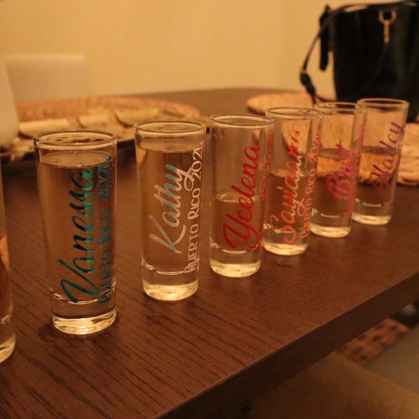 Personalized Shot Glasses Custom Shot Glasses Bridal Party Shot Glasses Bridesmaid Ts