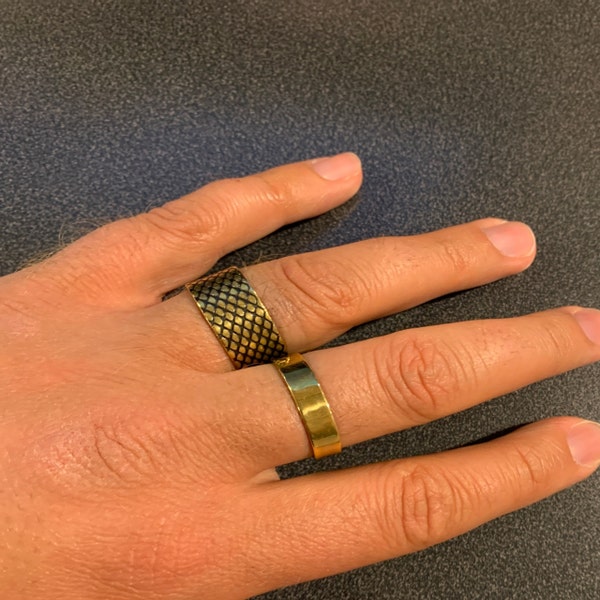 Plain - Unisex Copper Ring, Adjustable Metal Ring for Man and Woman ...