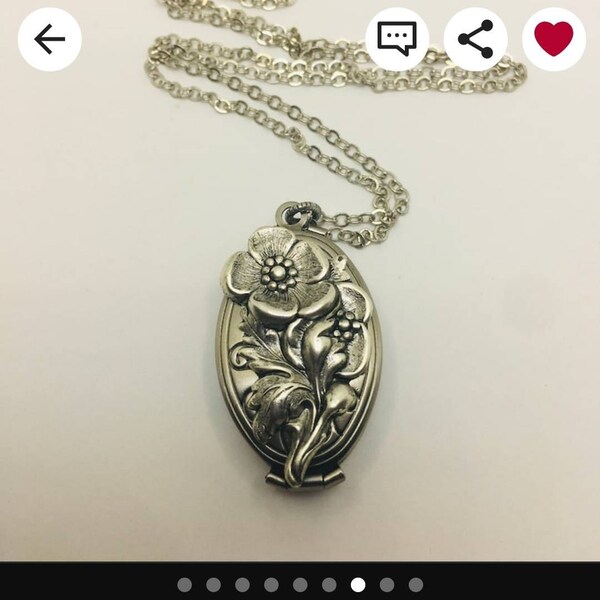 Turtle Locket Solid Brass Sterling Plated Unique Locket Hidden Secret ...