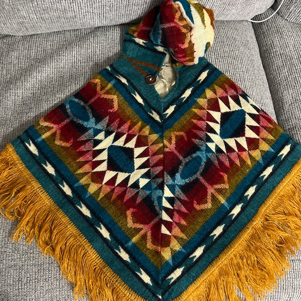 Alpaca Poncho |2T | Toddler Poncho | Fringe Poncho | Kids Poncho | Boho ...