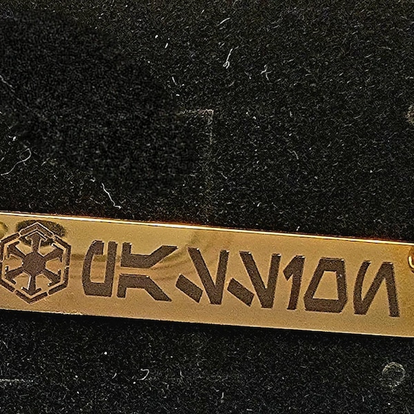 Star Wars Aurebesh Name Necklace, Jedi Order Custom Rebel Alliance Star ...