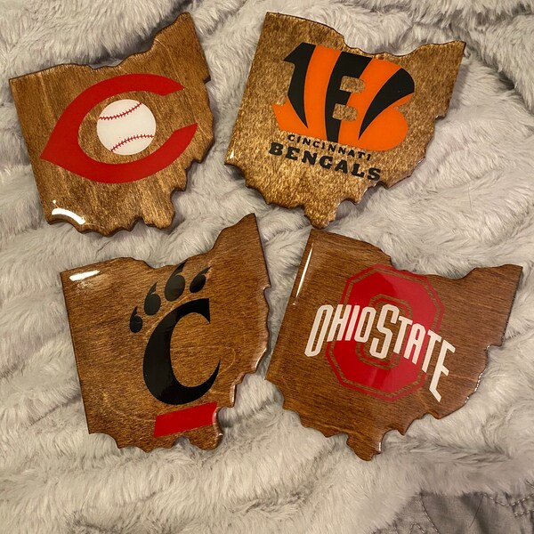 Set of 4 Ohio State Drink Coasters. - Etsy