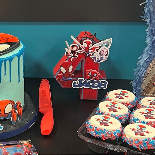 Spidey and His Amazing Friends 3D 7” Letters or Numbers | Spidey Party ...