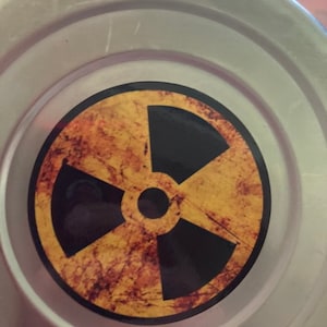 Radioactive Nuclear Radiation Rustic Symbol Sticker Laptop Bumper Decal ...