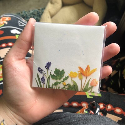 Sticky Notes in Botanical Designs Tulips, Ferns, Daffodils Botanical ...