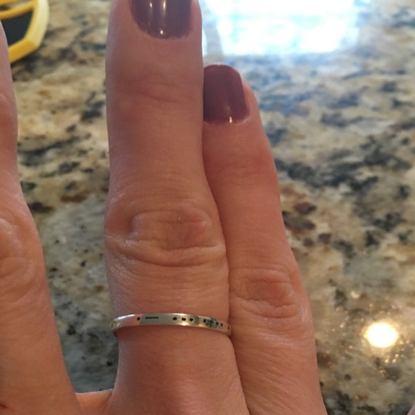 Morse Code Ring Personalized - Hand Stamped Initial Ring - Monogram ...