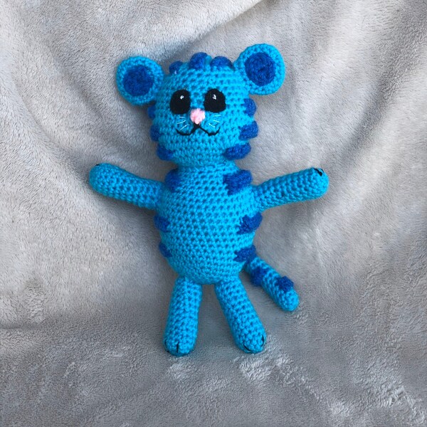 PATTERN PDF Blue Tiger Crochet Doll Pattern Amigurumi - Etsy