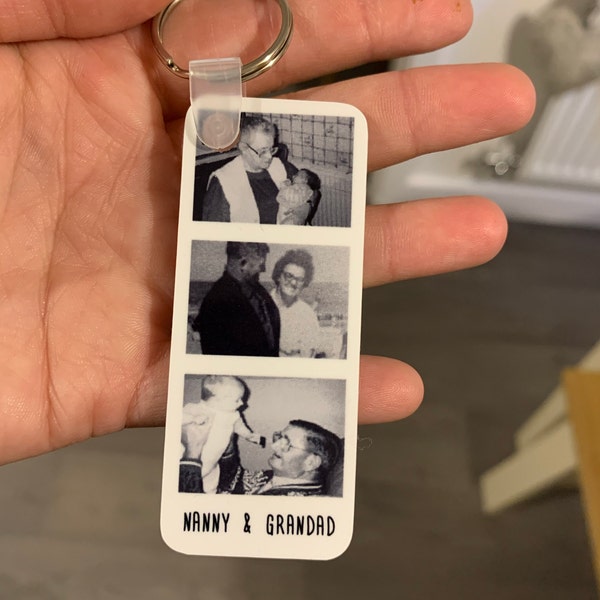Personalised Photo Strip Keyring | Custom Photo Gift Keyring ...