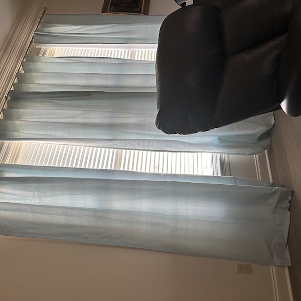 IHF Silk Dupioni Solid Textured Lined French Pleat Pleated Extra Wide ...