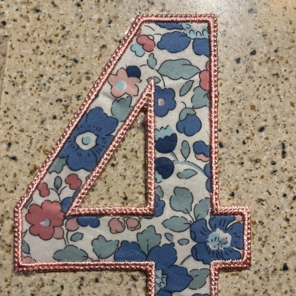 Liberty Appliqué Embroidered Letter Iron on Patch. - Etsy