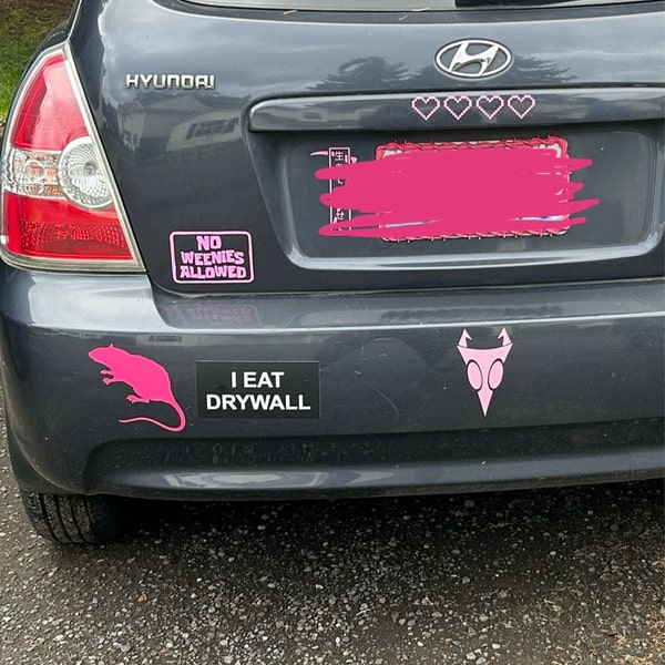 Funny Bumper Sticker "i Eat Drywall" Meme Car Sticker, Unhinged Gen Z ...