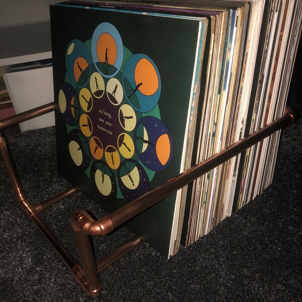 Vinyl Record Display - Handmade From Real Copper - Gift for Music Lover ...