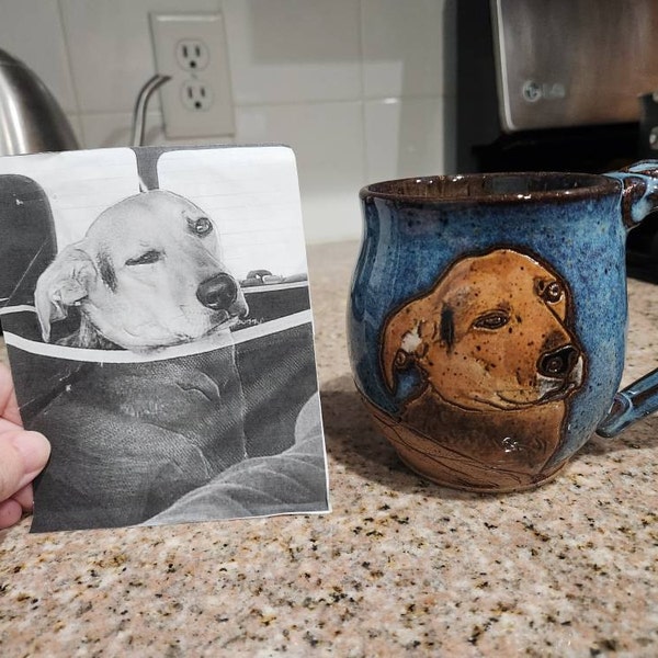Custom Dog Mug Stoneware Pottery - Etsy