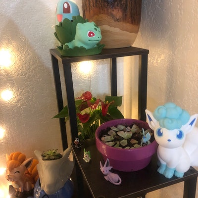 3D Printed & Hand-painted Bulbasaur Flower Planter W/ Leaf Drain Plate ...