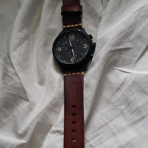 Premium FKM Rubber Hinge Watch Strap / White 20/22mm Quick Release ...