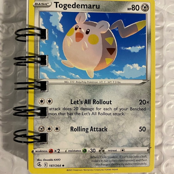 Pokemon Notebook, Little Notebook, Upcycled Pokemon Cards, Party Favor ...