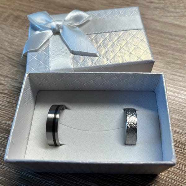 Simple Titanium Ring, Classic Wedding Band, Mens Modern Ring, Womens ...