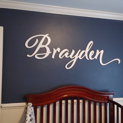 Name Sign for Nursery Baby Boy Girl Landon Wooden Letters Alphabeticals ...