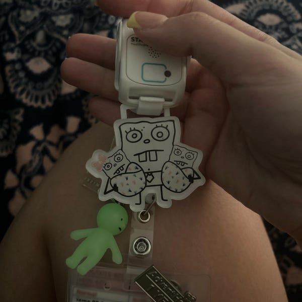 Doodle Bob Oxygen Tank-medical Badge Reel, Respiratory Therapist, RN ...