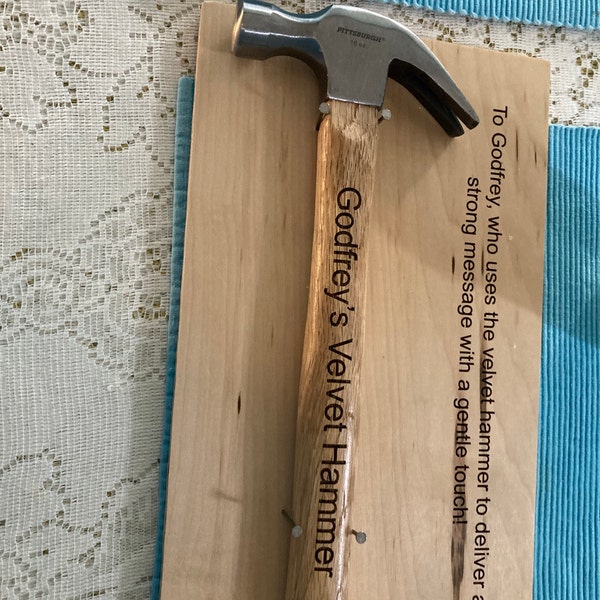 Award Plaque, Personalized Hammer Plaque, Engraved Hammer, Custom ...