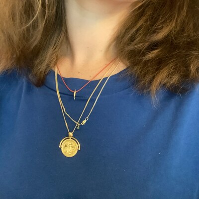 Delicate Small Multiple Gold Coins Necklace in Sterling Silver - Etsy