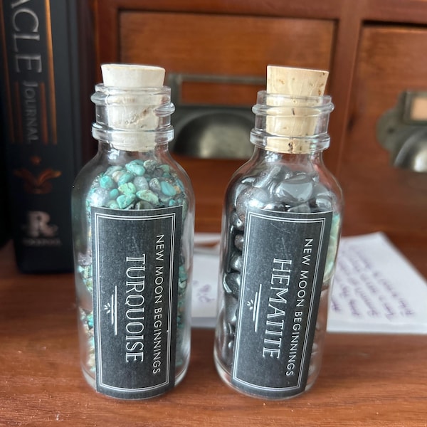 Gemstone Crystal Bottle (70 Stone Types Available!) - Stone Bottle Set ...